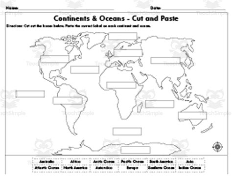 Blank Map Of 7 Continents And 5 Oceans Printable Adams Printable Map