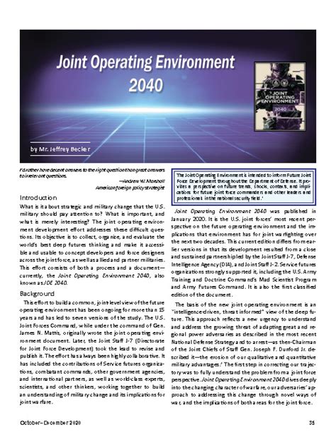 Joint Operating Environment 2040