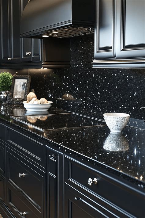 29 Black Granite Countertops Kitchen Ideas That Blend Function And