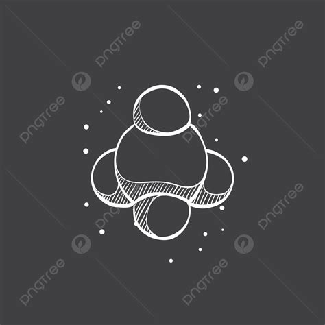 Sketch Icon In Black Molecules Pharmacy Technology Pictogram Vector