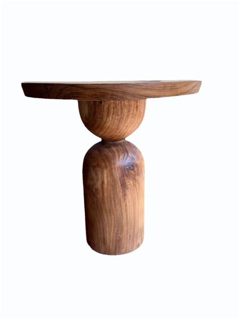 18inch Teak Wood Round Side Table At ₹ 7000piece Teak Wood Table In