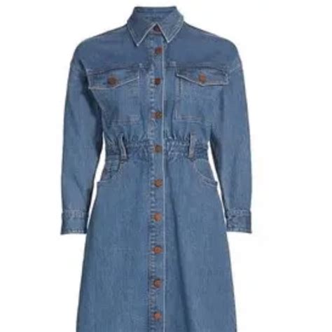 Alice Olivia Dresses Alice Olivia Denim Midi Dress Poshmark