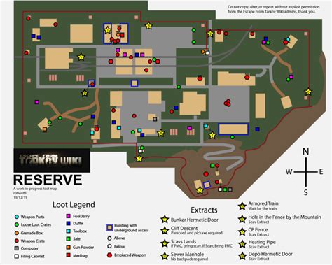 Escape From Tarkov Reserve Map Guide Extraction Points Keys And More
