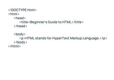 Beginners Guide To Html