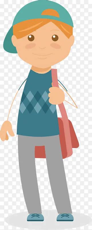 矢量图手绘背包男孩png图片素材下载图片编号8350184 Png素材网