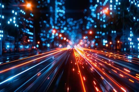 Futuristic Business Information Abstract Digitalization Global Transformation Premium Ai