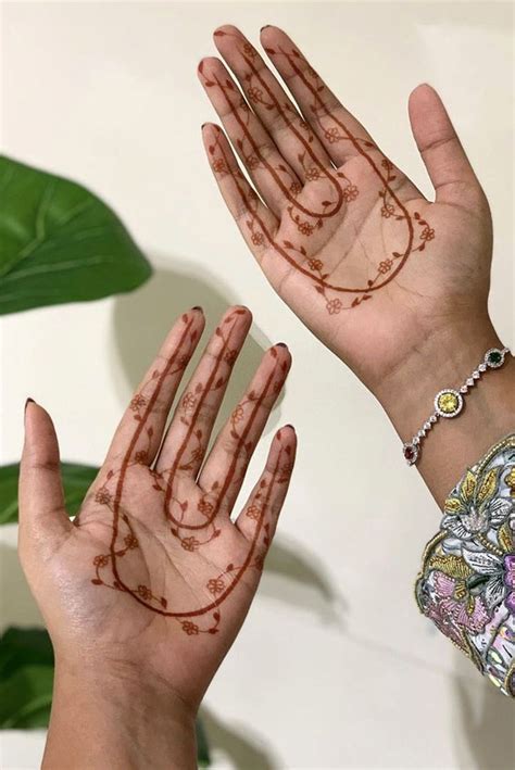 70 Minimal Henna Designs Small Floral On Palm I Take You Uk