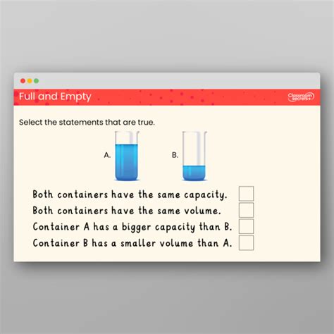 Year 1 Full And Empty Teaching Ppt Resource Classroom Secrets