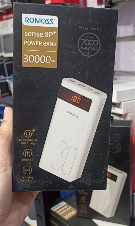 Romoss 30000mah Powerbank USB Type-C Output With LED Display White ...