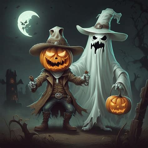 Premium Photo A Cowboy Ghost