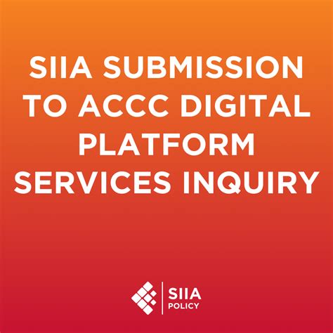 Siia Submission To Accc Digital Platform Services Inquiry Siia