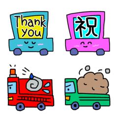 毎日使えるかわいい車や乗り物絵文字 Line絵文字 Line Store