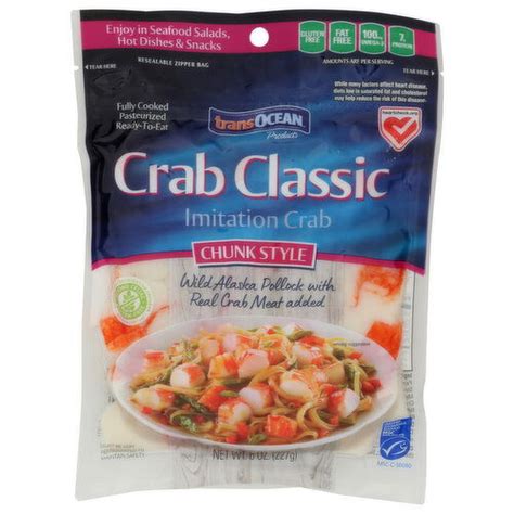Trans Ocean Products Crab Classic Chunk Style Imitation 8 Ounce