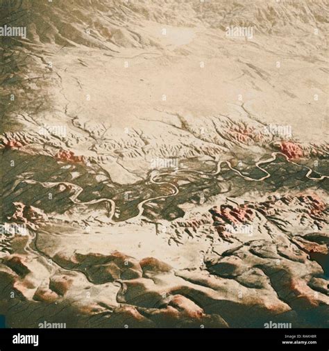 Series Of First Aerial Photographs Of Palestine And Syria Course Of The Jordan And Jabbok 1900
