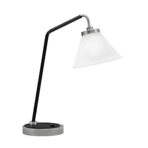 Delgado 16 5 In Graphite And Matte Black Piano Desk Lamp With White