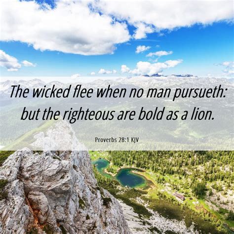 Proverbs 28 1 Kjv Bible Verse Images