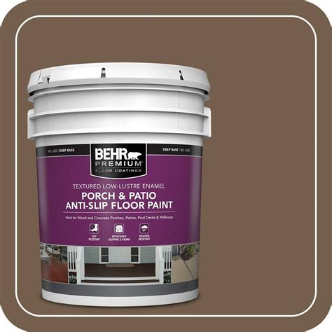 Behr Premium 5 Gal Ms 46 Chestnut Brown Textured Low Lustre Enamel