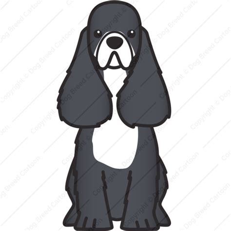 American Cocker Spaniel Black Edition Dog Breed Cartoon Download