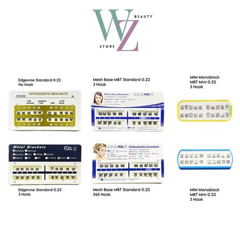 Ready Stock Metal Brackets 022 Slot Standard Edgewise No Hook Braces Tooth Tool Shopee Malaysia
