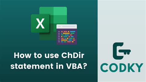 How To Use Chdir Statement In Vba Codky