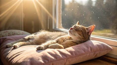 Cozy Cats Photography Natural Light Stock Illustration Illustration