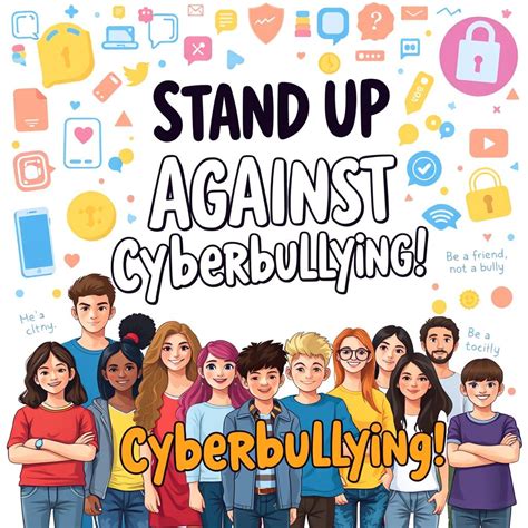 Stand Up Against Cyberbullying Awareness Poster