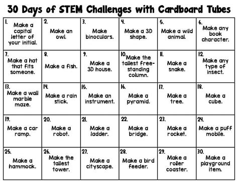 Cardboard Tubes 30 Days Of Quick Stem Challenges With Cardboard Tubes