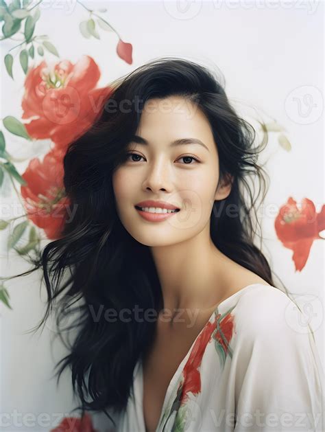 Beautiful Young Asian Woman Portrait Cute Girl Wallpaper Background