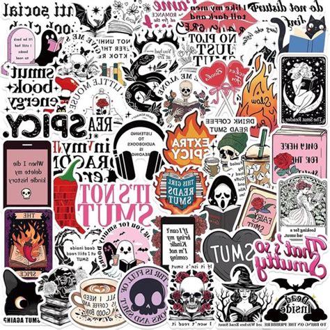 50 Stuks Vuile Boekenstickers Voor Kindle Leesstickers Esthetische Stickers Voor Bol