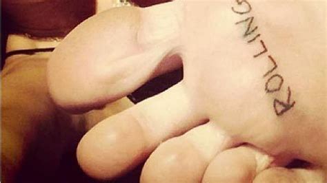 Miley Cyrus Foot Tattoos