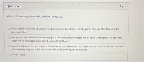Solved Question 51 ﻿ptswhich Of These Organisms Likely