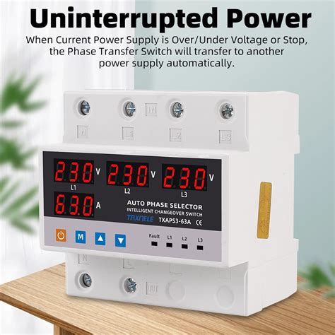 Over Under Voltage Protector Ats Automatic Transfer Switch Phase Selector Uninterrupted Power