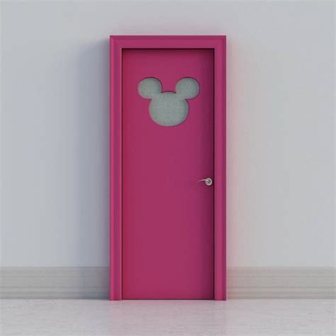 Mickey Mouse Door 3d Model Low Poly Playful Design