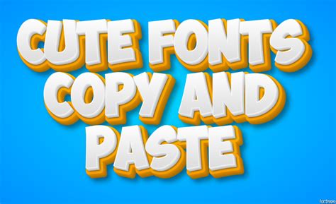 Cute Fonts Copy And Paste Text Effect And Logo Design Font