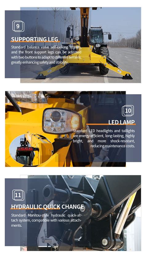 Chinese 20m 6 Ton Telehandler Telescope Forklift Telescopic Telehandler