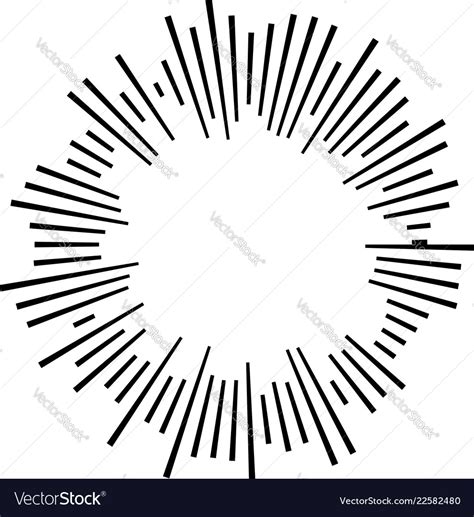 Circular Geometric Motif Abstract Grayscale Vector Image