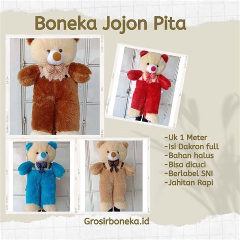 Jual Boneka Beruang Jojon Pitaboneka Jojon Pita 1 Meter Shopee Indonesia