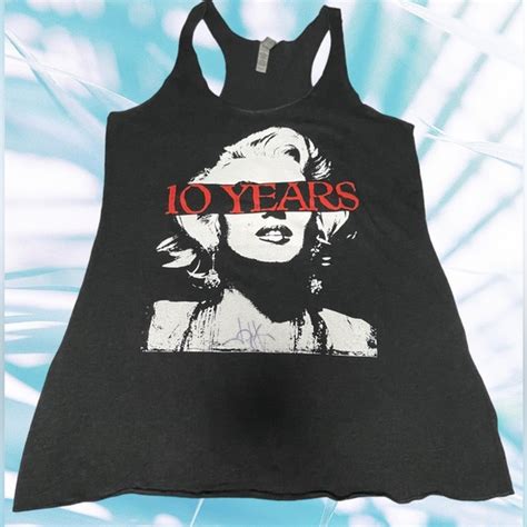 Tops 1 Years Band Jesse Hassek Marilyn Monroe Racer Back Tank Top