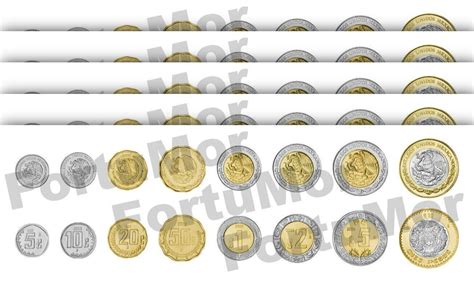 Mexico 5 X 8 Pcs Coin Set Unc 5 10 20 50 Centavos 1 2 5 10 Pesos