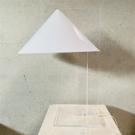 Plexiglass Perspex Table Lamp Cone By Harco Loor Haarlem Netherlands