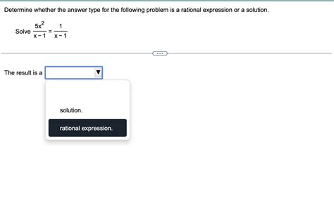 solved determine whether the answer type for the following