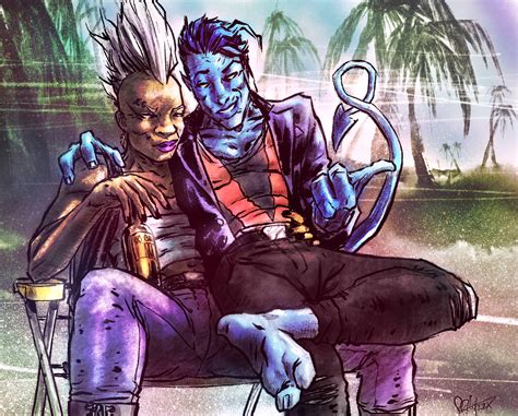 X Men Nightcrawler And Storm
