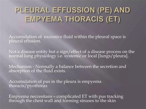 Empyema Pptx Lung And Respiratory Health Diseases And Conditions