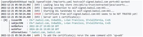 testing and adding ssl tls certificates to a java keystore openaf docs