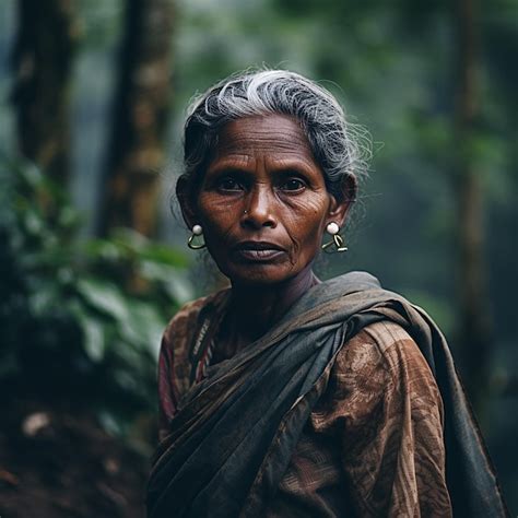 Premium Photo Portrait Of Sri Lankan Village Woman At A Gathering