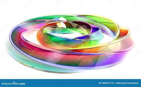 3d Rainbow Glossy Round Glass 3d Stock Illustration Illustration Of