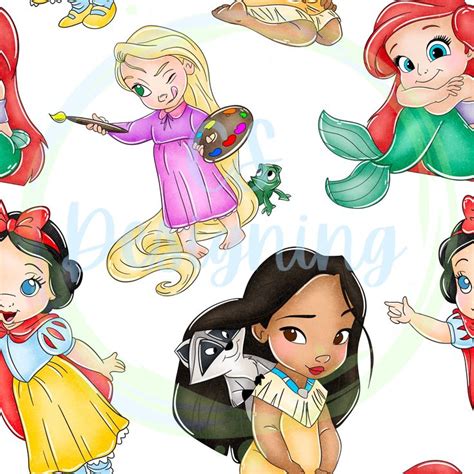 Princess Seamless Princess Seamless Pattern Digital Paper Digital Princess Pattern Paper