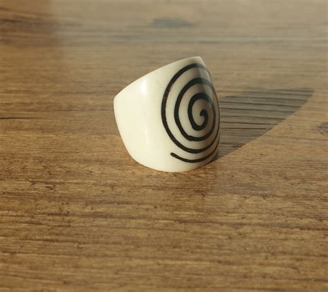 Small Size Ring Hand Crafted Bone Ring Natural Bone Ring Carved Bone