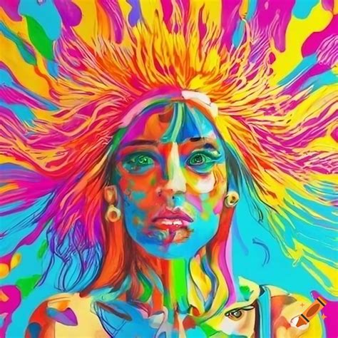 Hippie Face Art