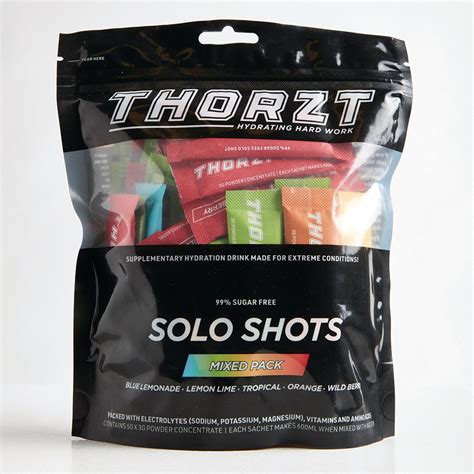 Thorzt 99 Sugar Free Solo Shots Mixed Flavours Neca Safety Specialists